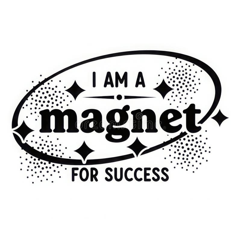 Magnet for Success Graphic Isolated on a Transparent Background Stock ...