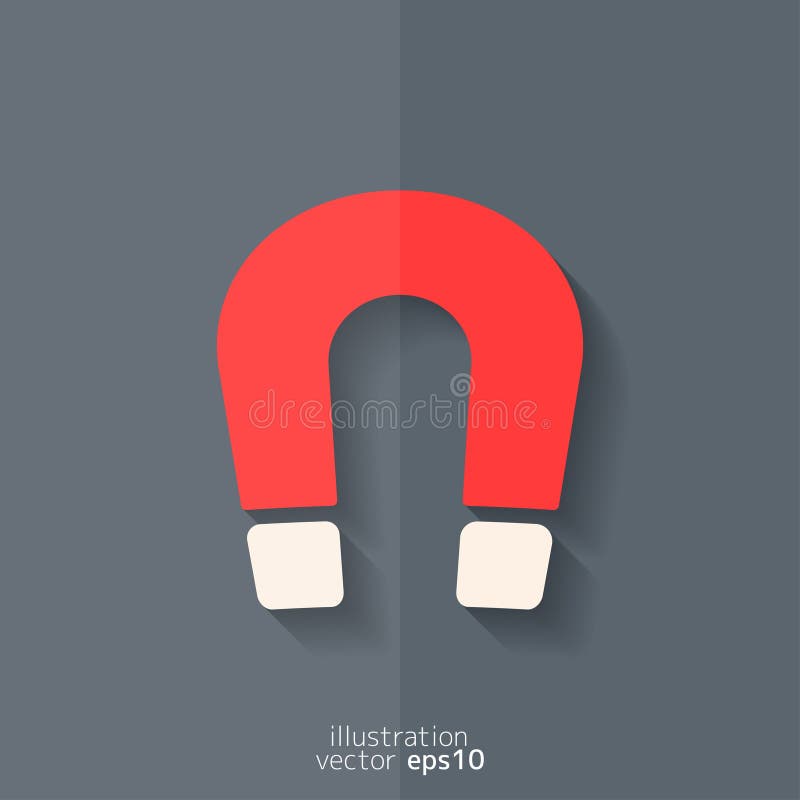 Magnet Symbol. Electromagnetism Symbol Stock Vector - Illustration of ...