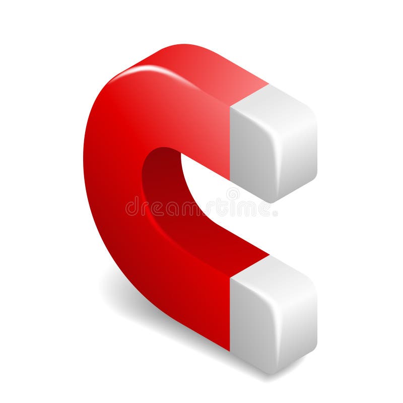 Magnet Tool in Isometric and 3D Decoration Stock Vector - Illustration ...