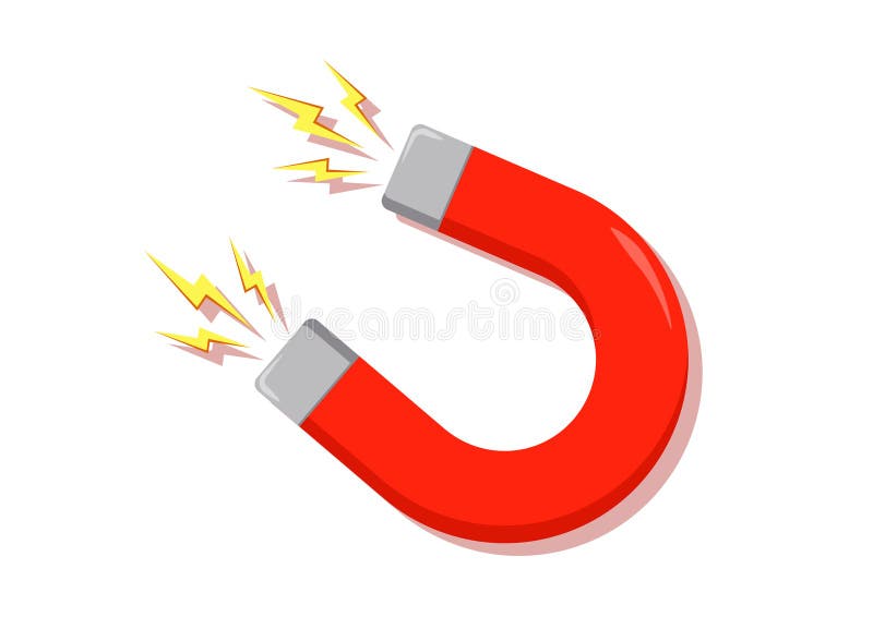 Magnet with Two Poles Cartoon Vector Flat Design Stock Vector ...