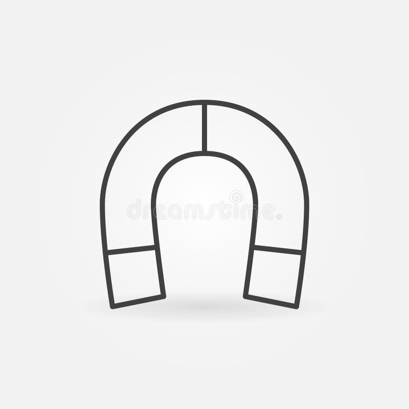 Magnet Vector Concept Outline Icon or Symbol Stock Vector ...
