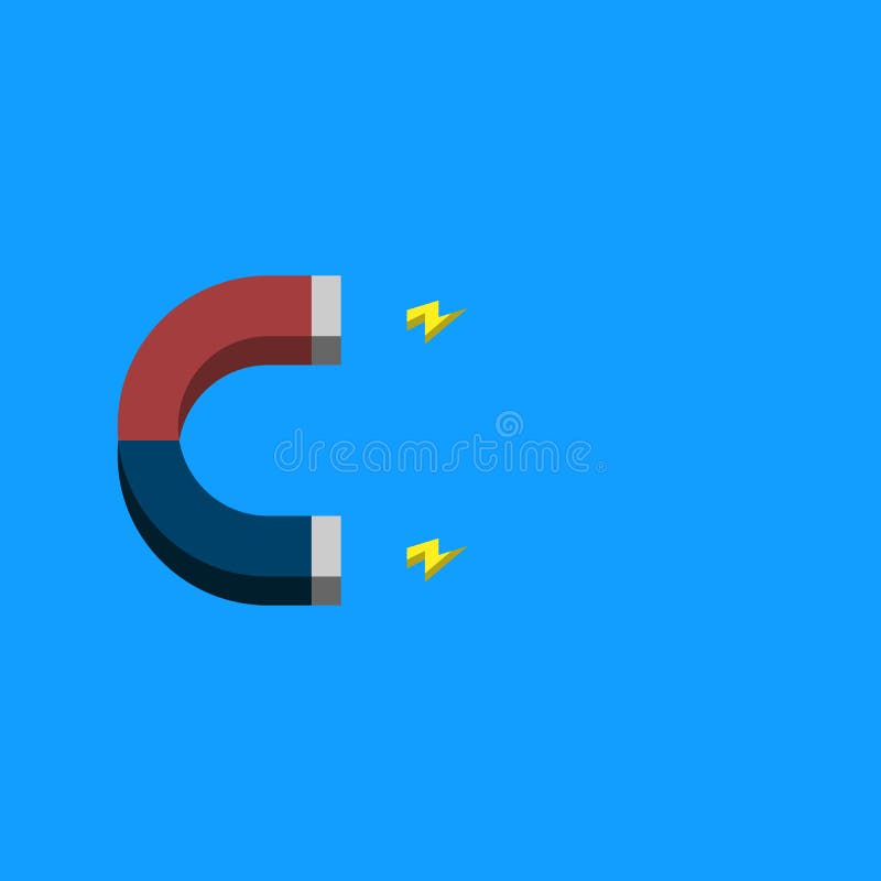 Magnet Vector Icon Cartoon Flat Design. Vector Symbol Stock ...