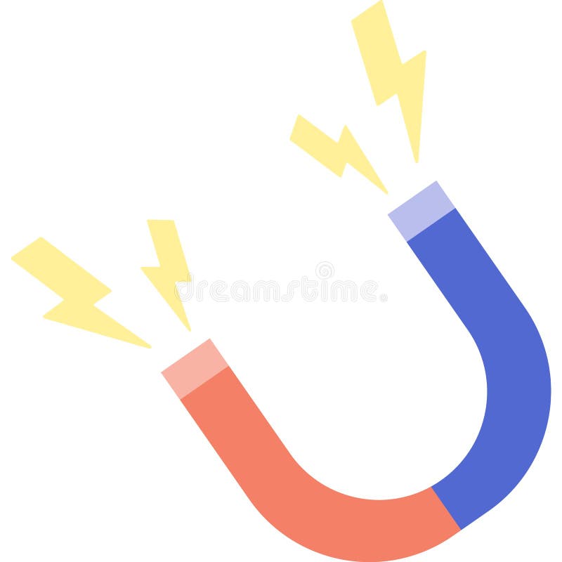 Magnet Vector Icon Magnetic Horseshoe Flat Symbol Stock Vector ...