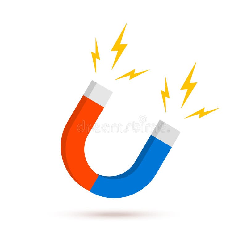 Magnet Vector Logo Icon. Electromagnetic Fieldd Business Attract ...
