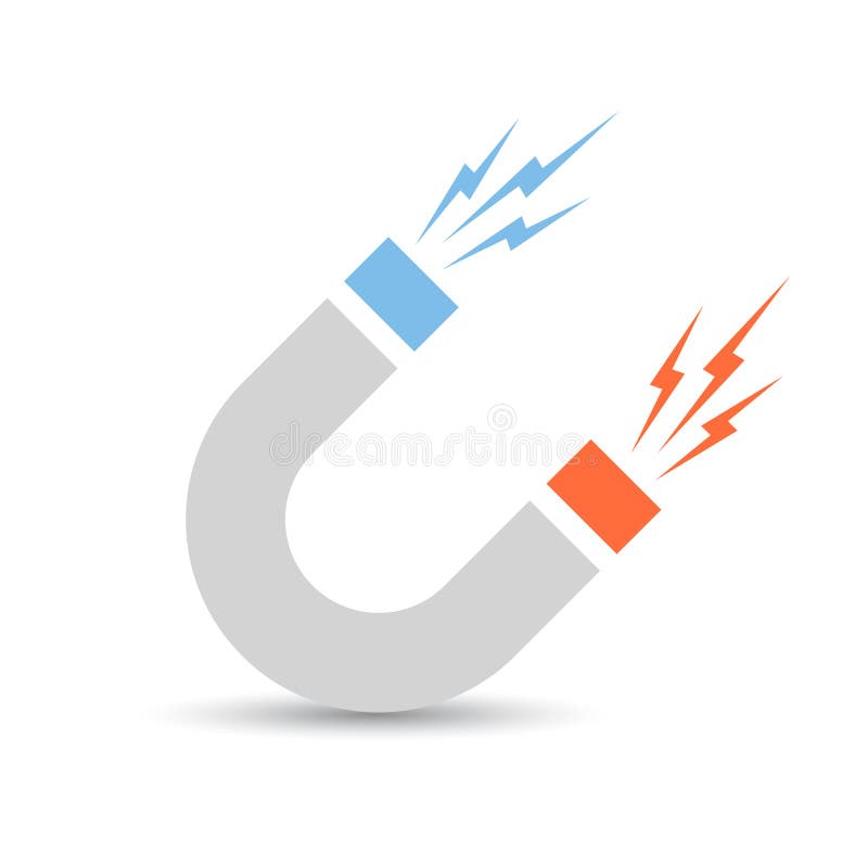 Magnet. Vector Hand Drawn Illustration. Science Stock Illustration ...