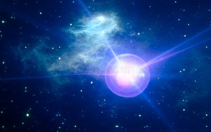Magnetar or Neutron Star with Extremely Powerful Magnetic Field Stock ...