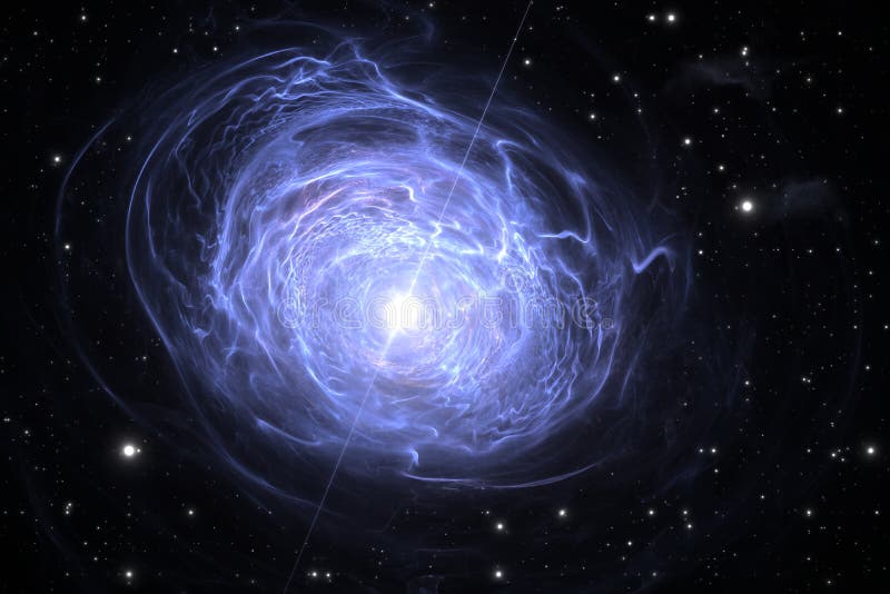 Magnetar, Neutron Star with Extremely Powerful Magnetic Field Stock ...