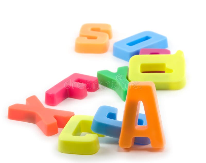 Magnetic Alphabet stock image. Image of letters, white - 3270267
