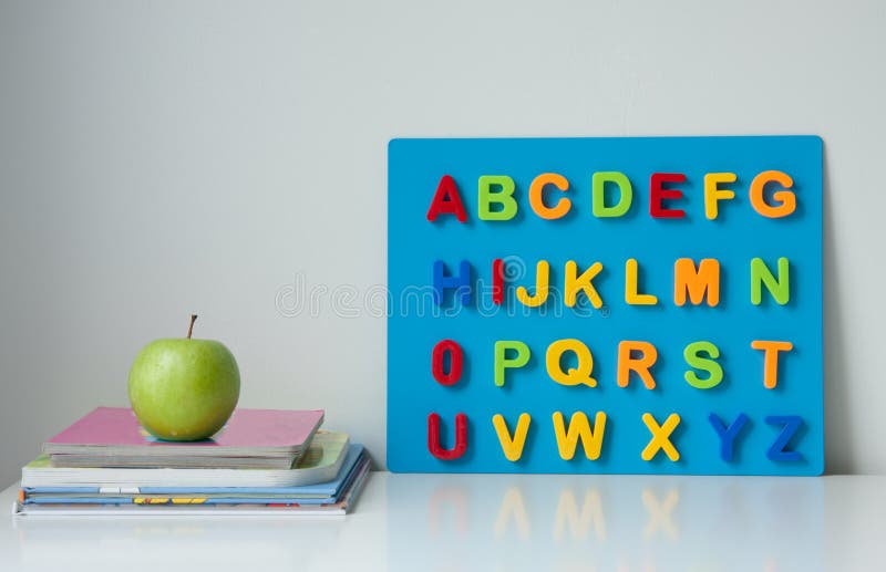 Alphabet a on Board Signage Isolated on Wall Stock Photo - Image of ...