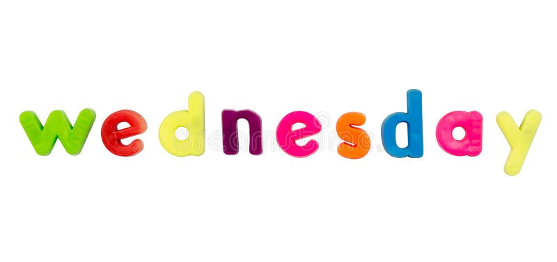 Magnetic Alphabet Letters - Wednesday Stock Image - Image of magnet ...