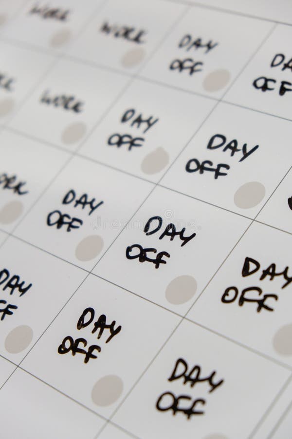 Magnetic Board Writing 4 Day Work Week Calendar with Three Weekend Days ...