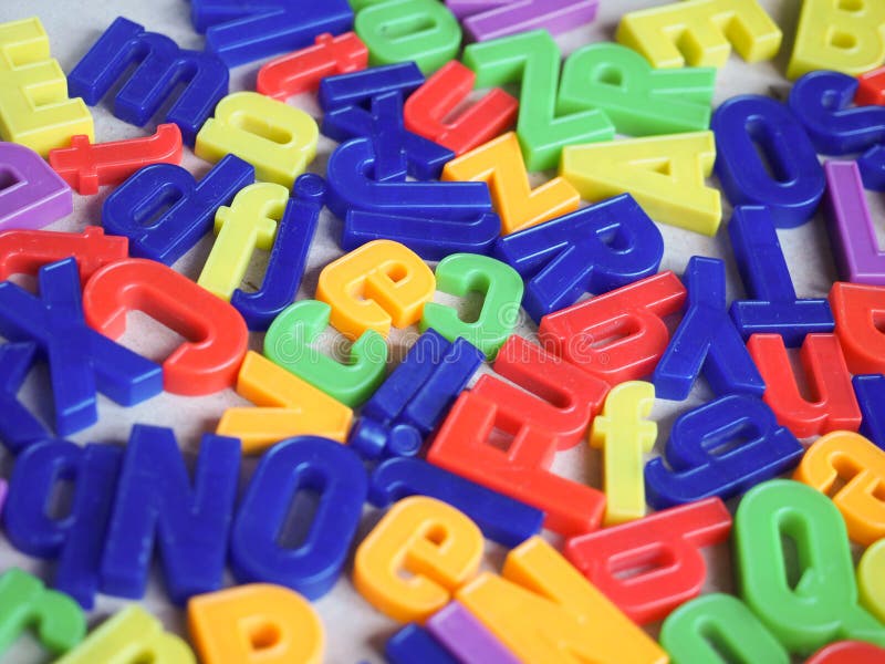 Magnetic Capital Alphabet Letters Stock Image - Image of play, plastic ...