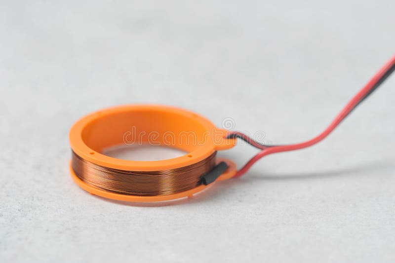 Magnetic Coil with Copper Wire Stock Image - Image of circuit ...