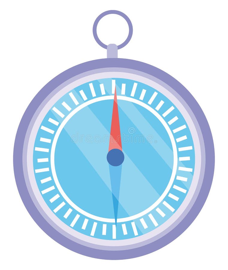 Magnetic compass, icon stock vector. Illustration of geography - 262389480