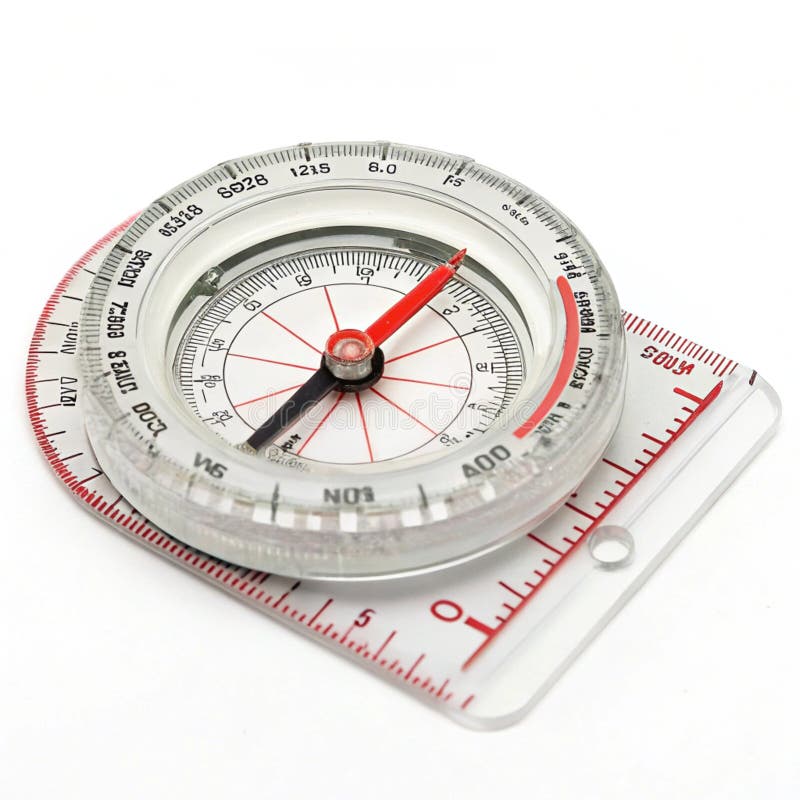 Magnetic Compass Isolated on White Background Stock Illustration ...