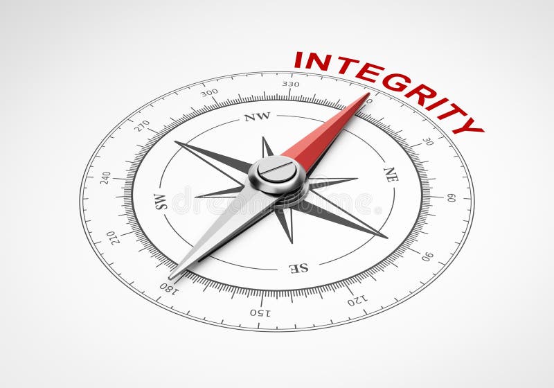 Integrity compass concept stock illustration. Illustration of graphic ...