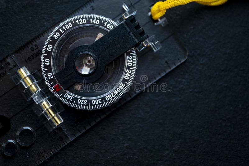 Magnetic Compass, Traveller`s Device Stock Image - Image of geography ...