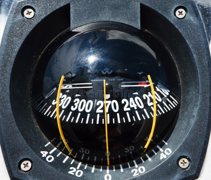 Magnetic Compass for Trips. Stock Photo - Image of journey, guide: 88445470