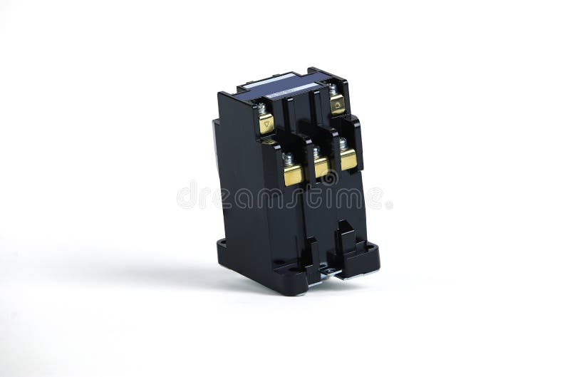 Magnetic Contactor Isolate on White Background Stock Image - Image of ...