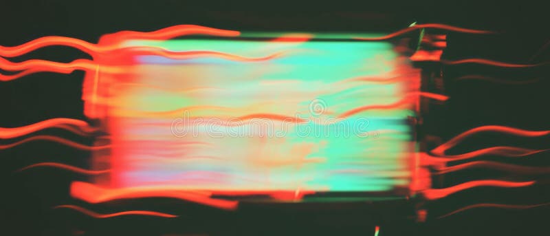 Magnetic Distortion Overlay on an Analog TV Screen Reveals Wavy ...