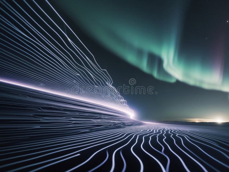 Magnetic Field Around the Earth Electric Current Space. Stock Image ...