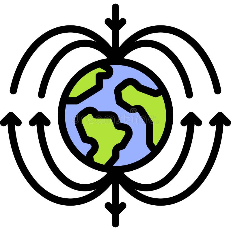 Magnetic Field Icon, Earth Day Related Vector Stock Vector ...