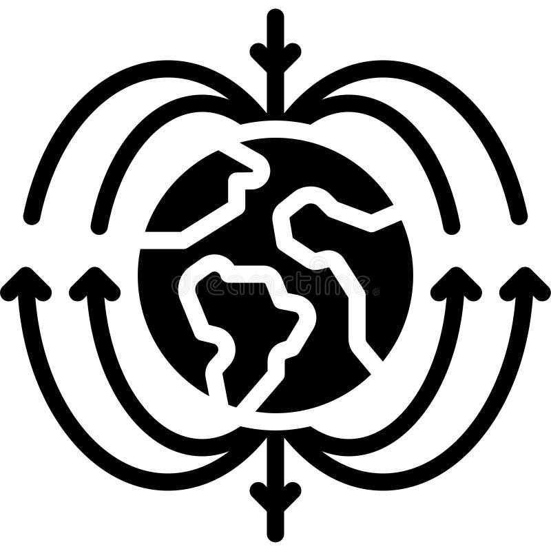 Magnetic Field Icon, Earth Day Related Vector Stock Vector ...