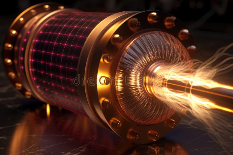 Magnetic Field Propulsion System Close-up Stock Illustration ...