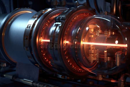 Magnetic Field Propulsion System Close-up Stock Illustration ...