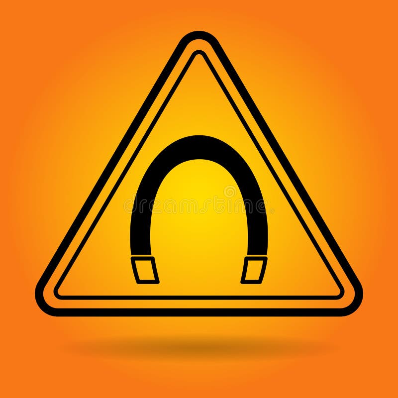 Magnetic Field Safety Sign Icon Stock Vector - Illustration of energy ...