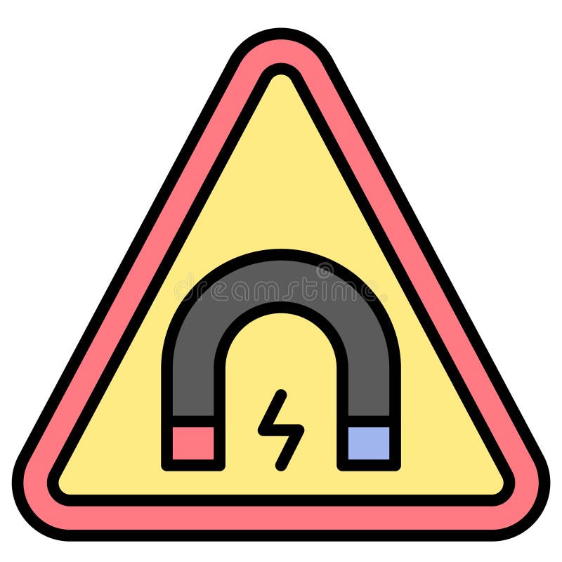 Warning Sign Magnetic Field Stock Illustrations – 448 Warning Sign ...