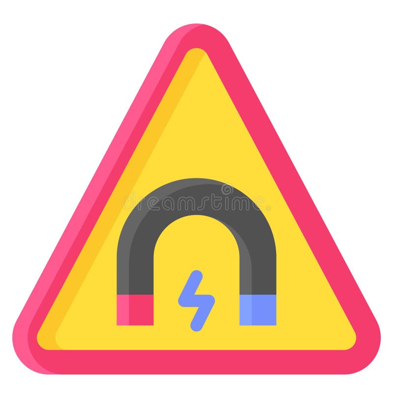 Magnetic Field Sign Icon, Warning Sign Vector Stock Vector ...