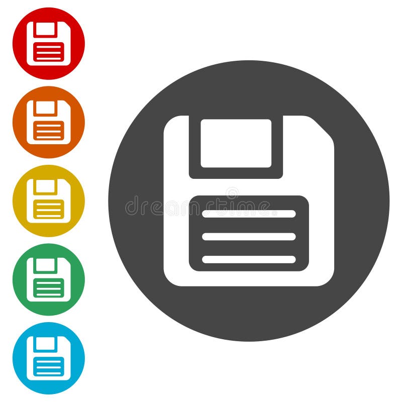 Magnetic floppy disc icon stock vector. Illustration of computer ...