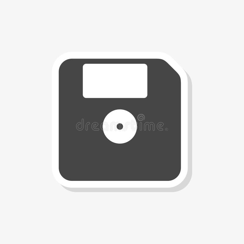 Magnetic Floppy Disc Sticker, Simple Vector Icon Stock Vector ...