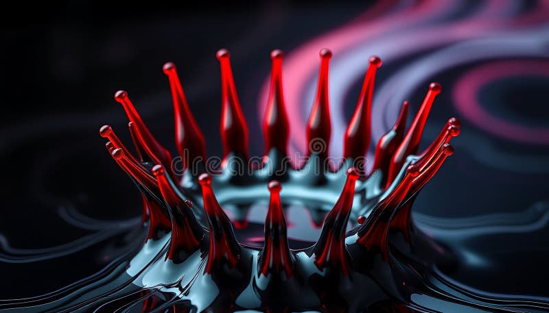 Magnetic Fluid Spikes Abstract Science Art Dynamic and Intriguing ...