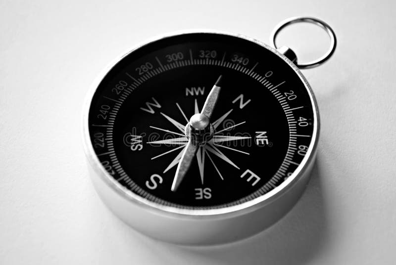 Magnetic Handheld Compass with Copyspace Stock Photo - Image of ...