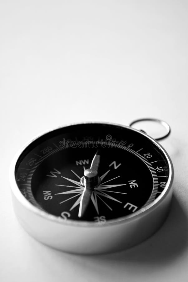 Magnetic Handheld Compass with Copyspace Stock Photo - Image of ...