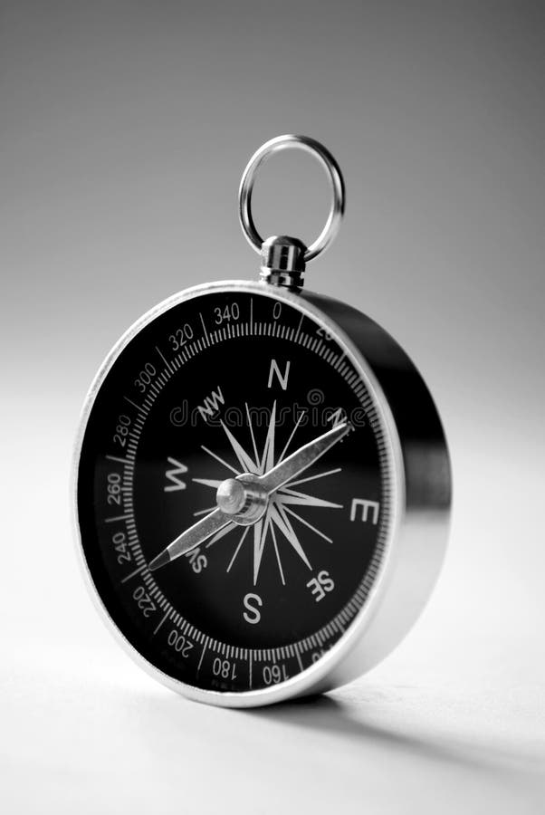 Magnetic Handheld Compass with Copyspace Stock Image - Image of ...