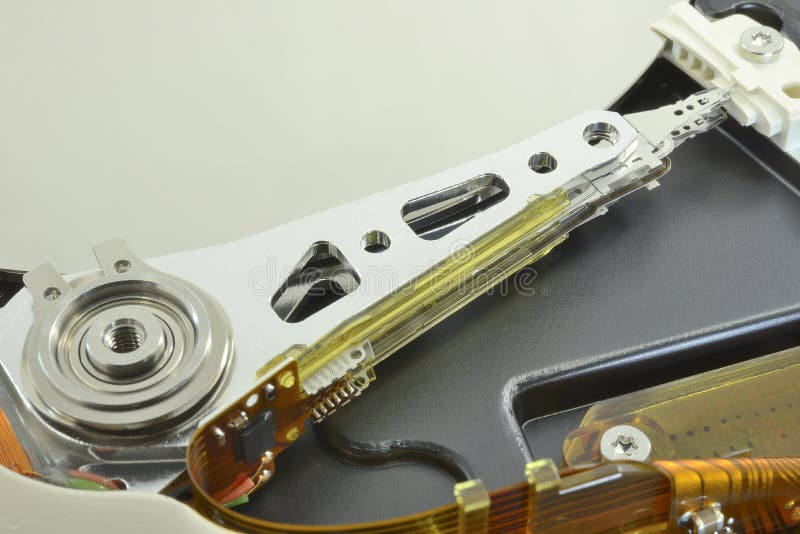 Magnetic Head of Hard Drive Stock Photo - Image of device, harddisk ...