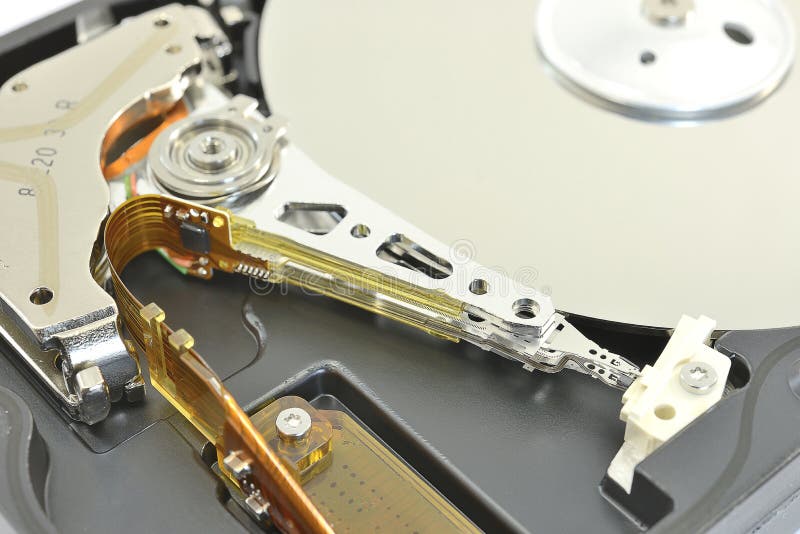 Magnetic Head of Hard Drive Stock Photo - Image of electronics, circle ...