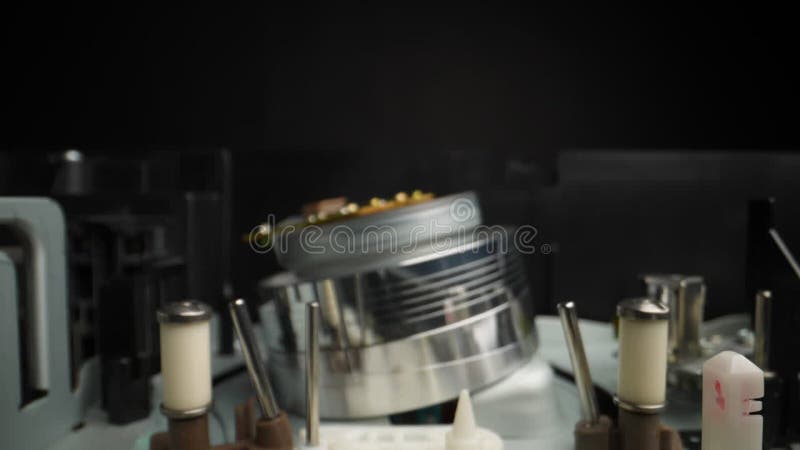 Magnetic Head of an Old VHS VCR. Dolly Shot. Close-up Stock Video ...