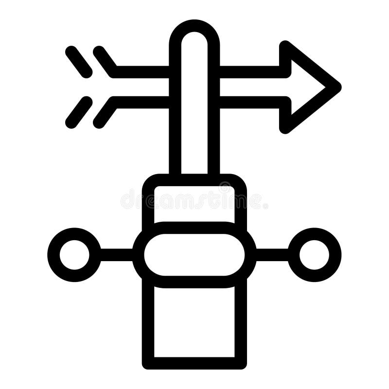 Magnetic Indicator Icon Outline Vector. Rotation Device Stock ...