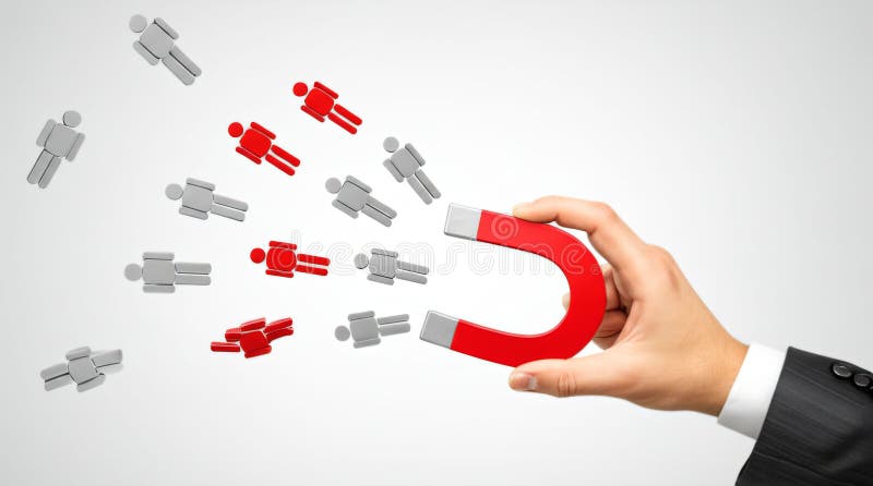 Magnetic Influence: Connection and Attraction Stock Illustration ...