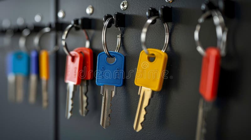 Magnetic Key Tags for Convenient Attachment Stock Photo - Image of ...
