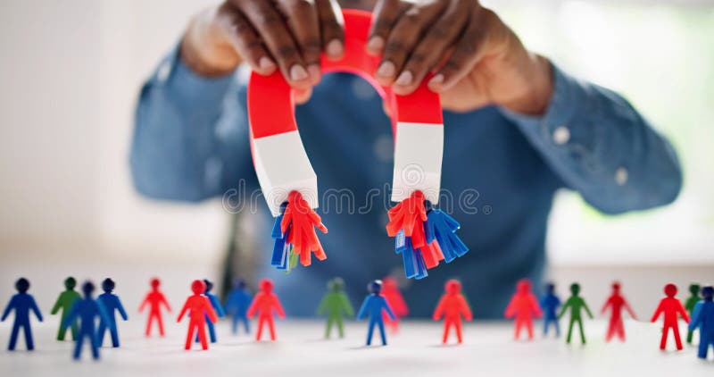 Magnetic Lead Generation. Attract Customer Stock Photo - Image of lead ...