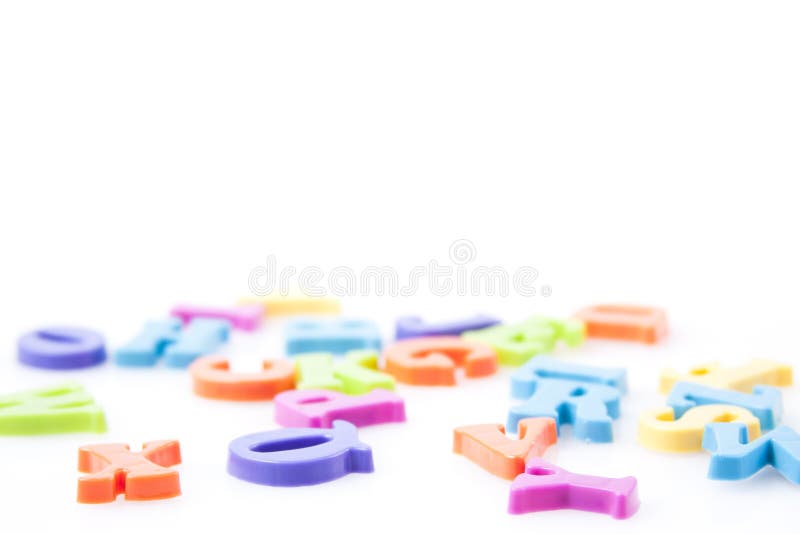 Magnetic Letters Isolated on White Stock Photo - Image of group ...