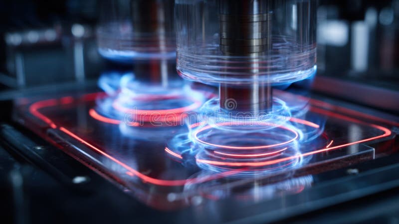 Magnetic Levitation Mechanism Casting Process Stock Photo - Image of ...