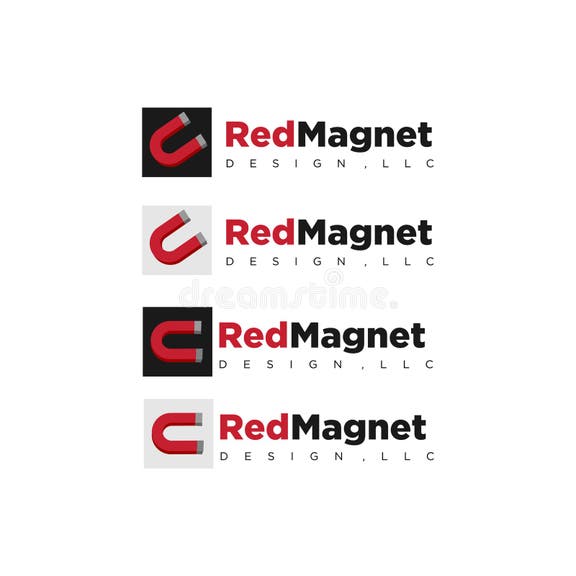Magnetic logo red magnet stock vector. Illustration of abstract - 359413644