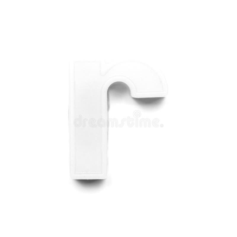 Magnetic Lowercase Letter R in Black and White Stock Image - Image of ...
