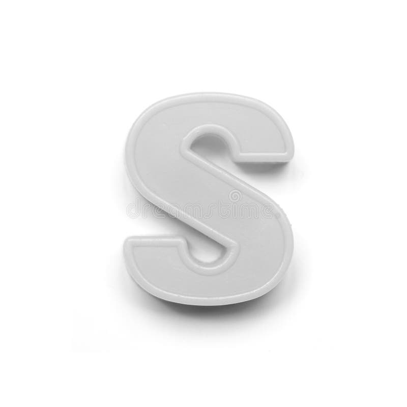 Magnetic Lowercase Letter S in Black and White Stock Photo - Image of ...